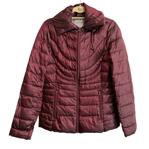 a.n.a | Jackets & Coats | Ana Burgandy Packable Premium Down Quilted ...